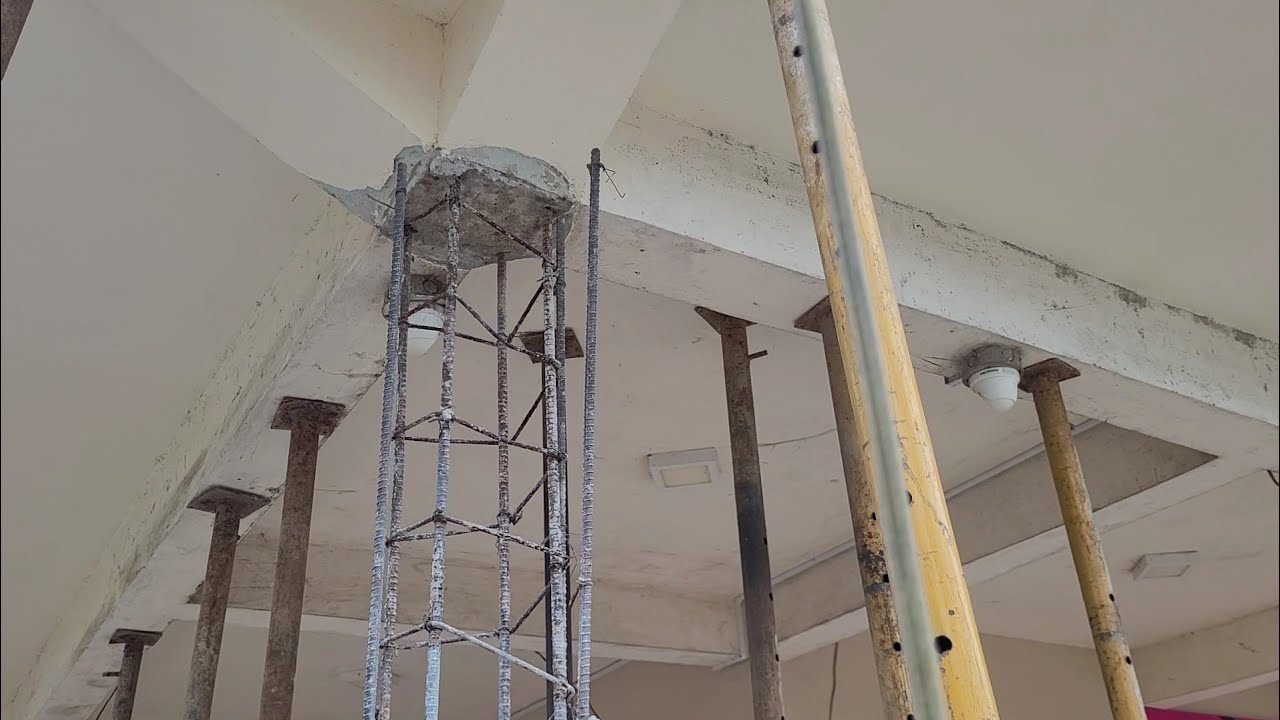 Refuerzo de columnas a una casa de 50 años. - YouTube