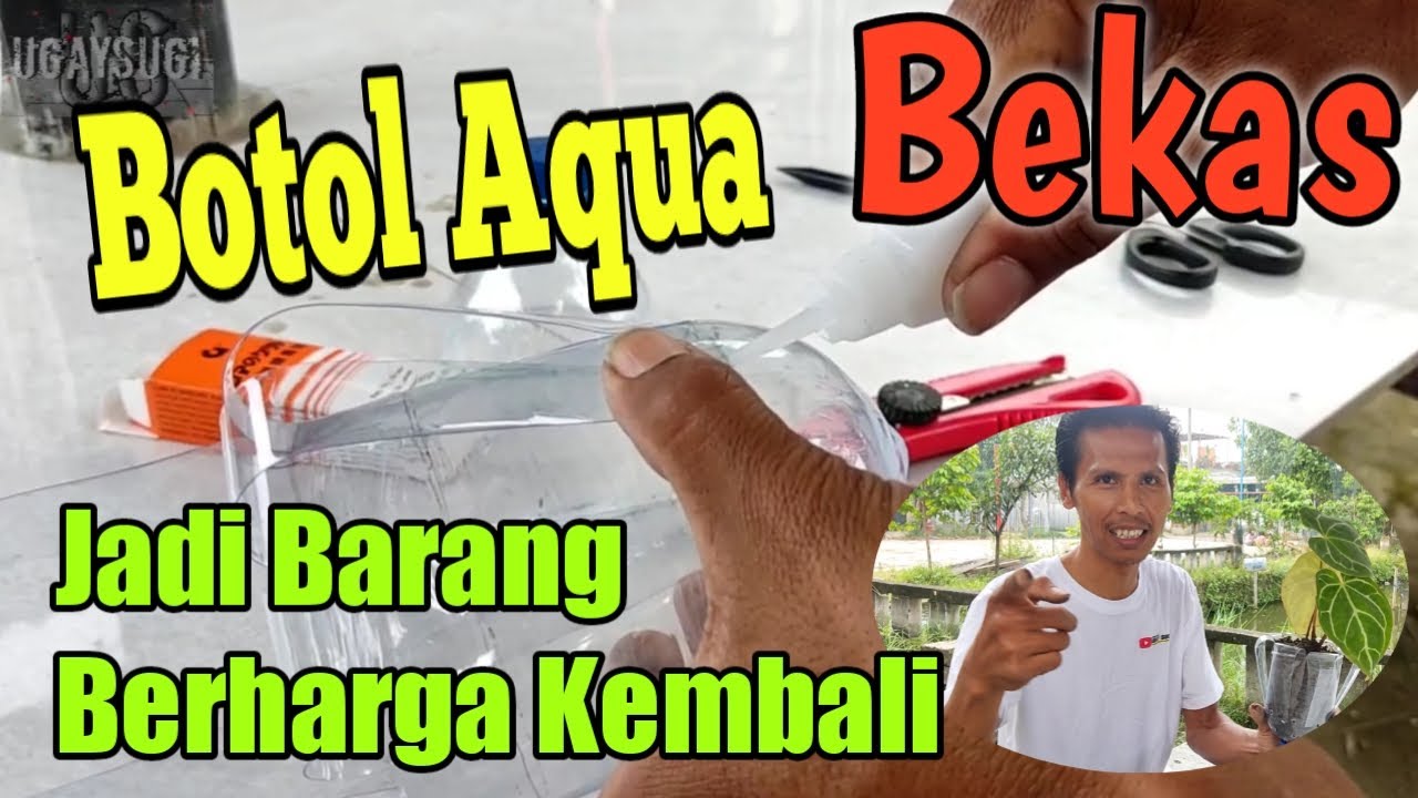 Ide Kreatif , Membuat Pas Bunga dari Botol Aqua #, Ugay Sugi - YouTube