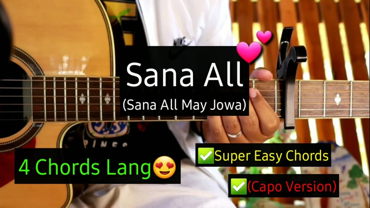 Sana All (Sana All May Jowa) | Super Easy Chords Guitar Tutorial - YouTube
