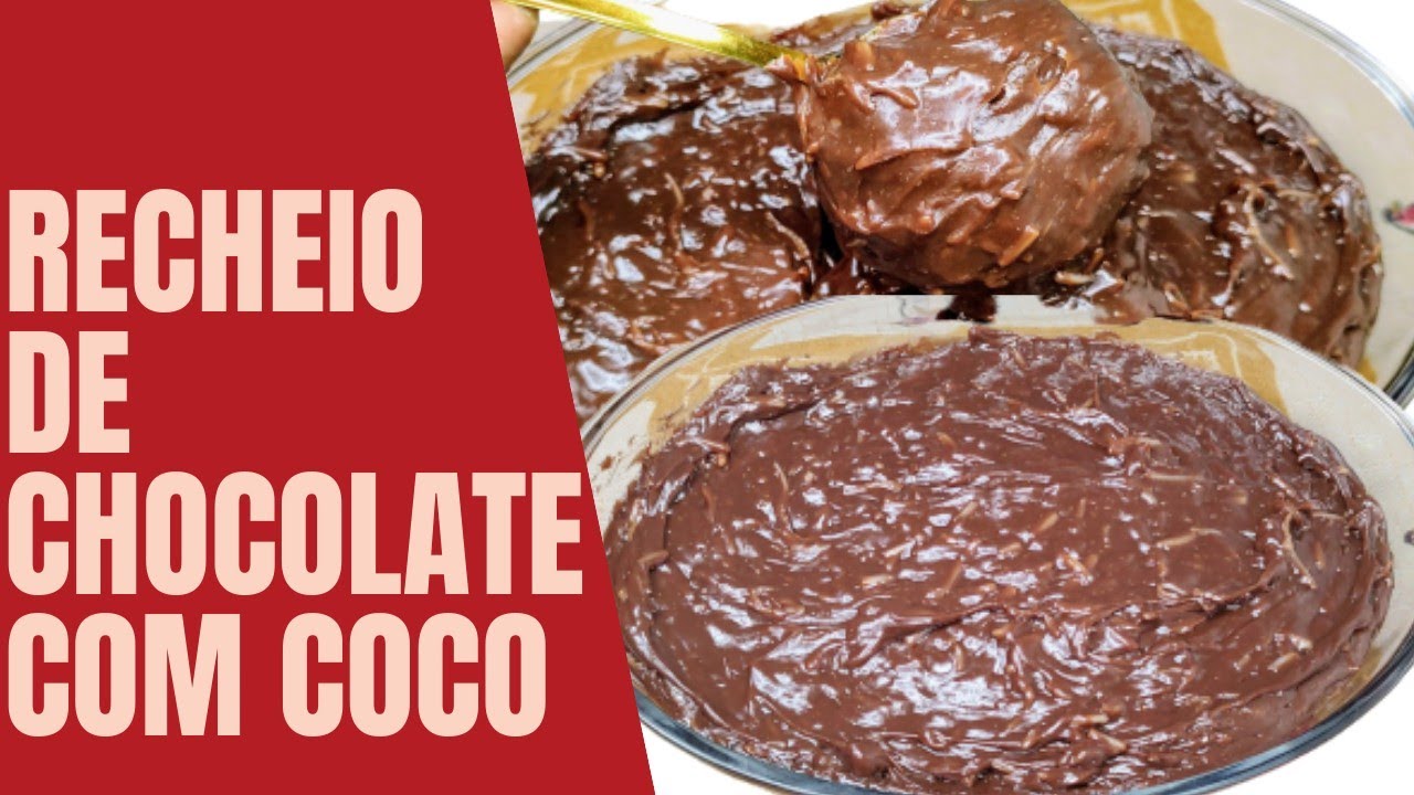 Recheio de chocolate com coco @ElvitaReceitasdoMeuJeito - YouTube