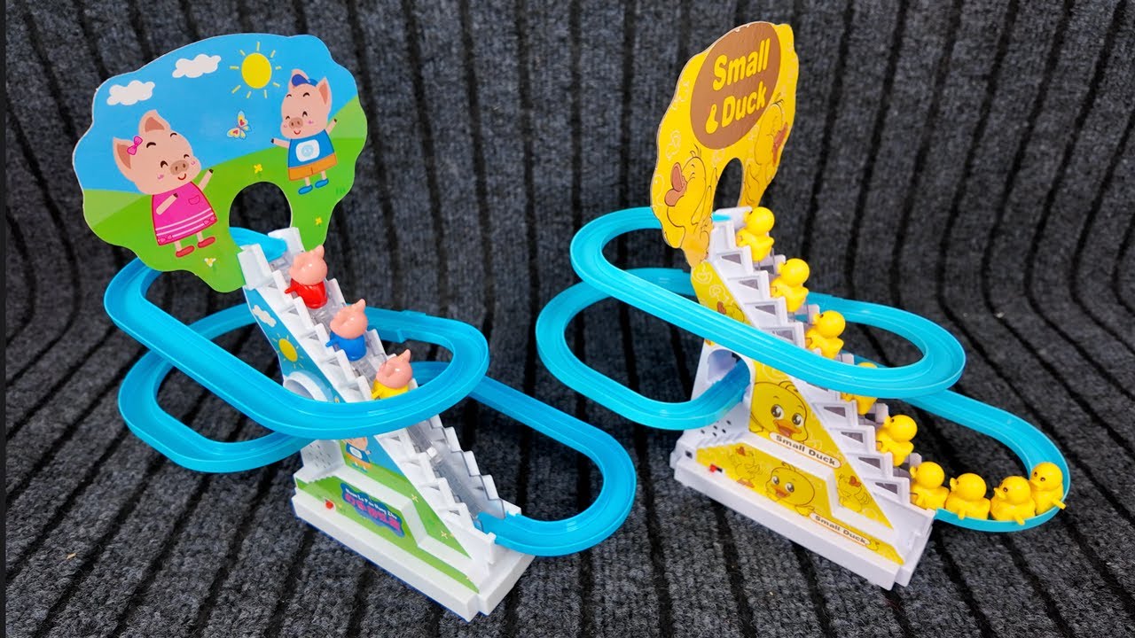 16 Minutes Satisfying with Unboxing Cute Pig Climbs Stairs & Small Duck ...
