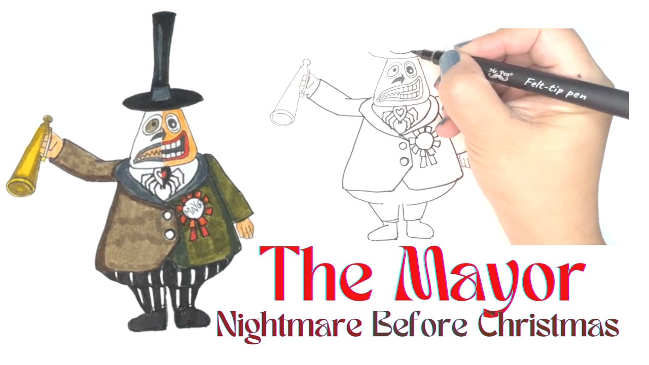 Nightmare Before Christmas Mayor Drawing How To Draw The Mayor From