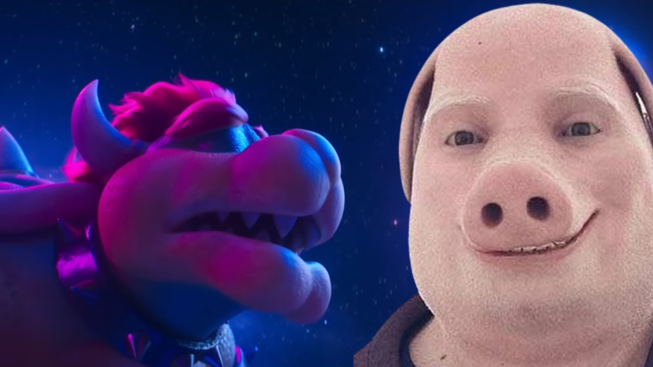 john pork watches the mario bros movie - YouTube