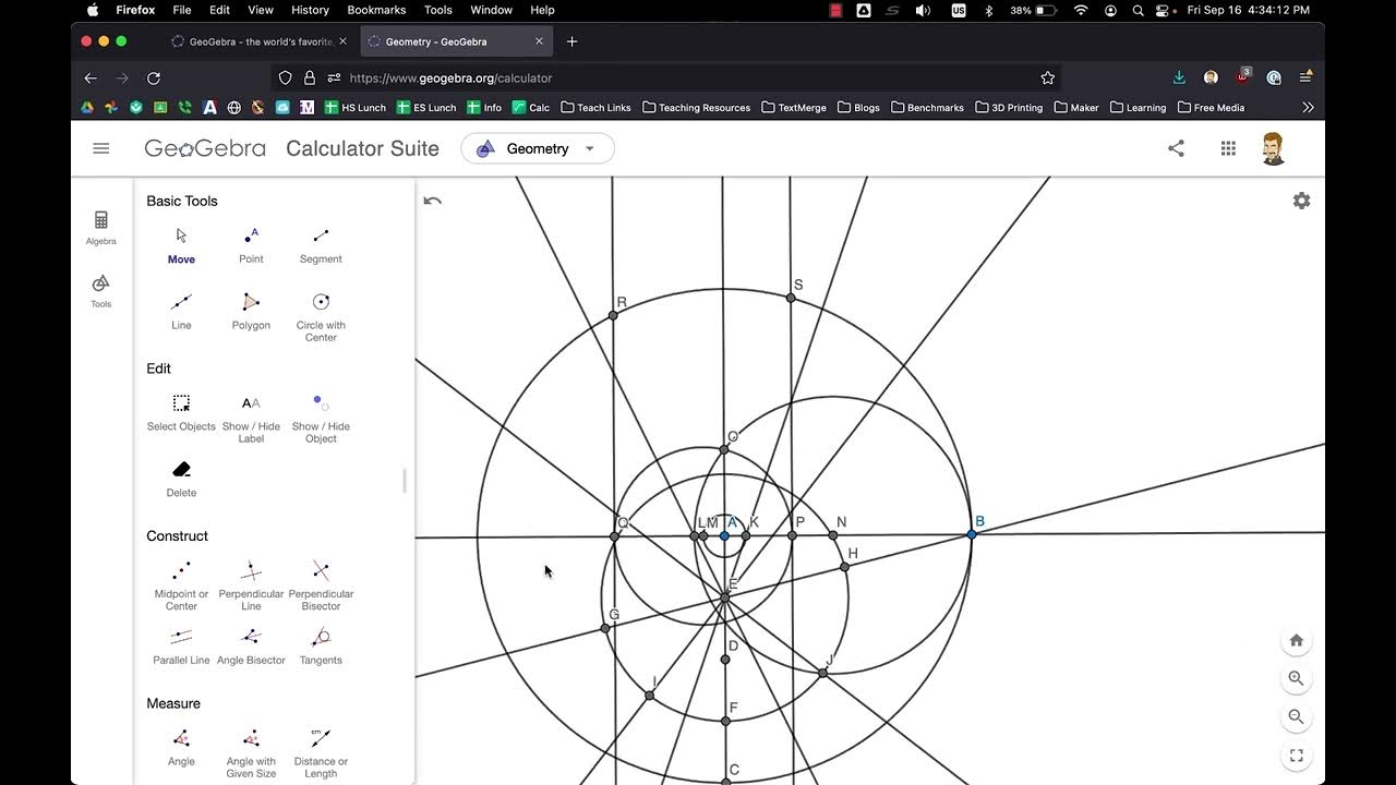 Constructing a Heptadecagon (17-gon) with Geogebra - YouTube