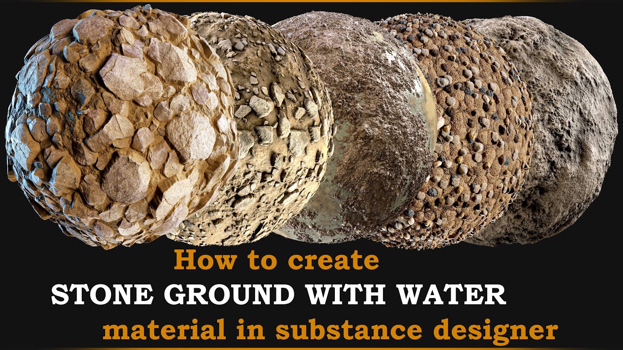 Pebble -Stone Ground Material in substance designer - YouTube