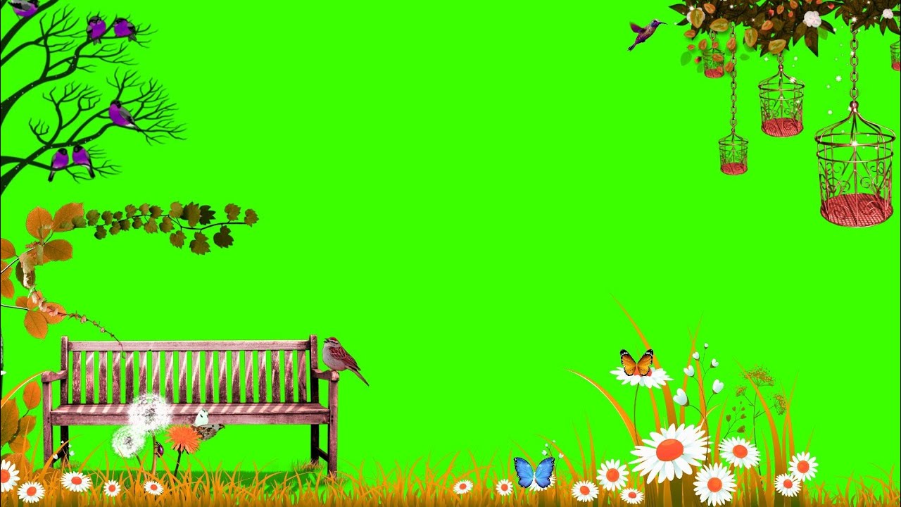 New Green Screen Background | Flower Green Screen Video |Free Green ...