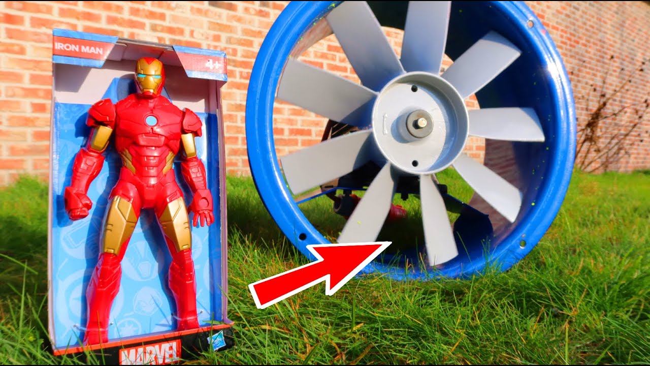IRON MAN vs FAST SHREDDER FAN EXPERIMENT! WILL HE SURVIVE? - YouTube