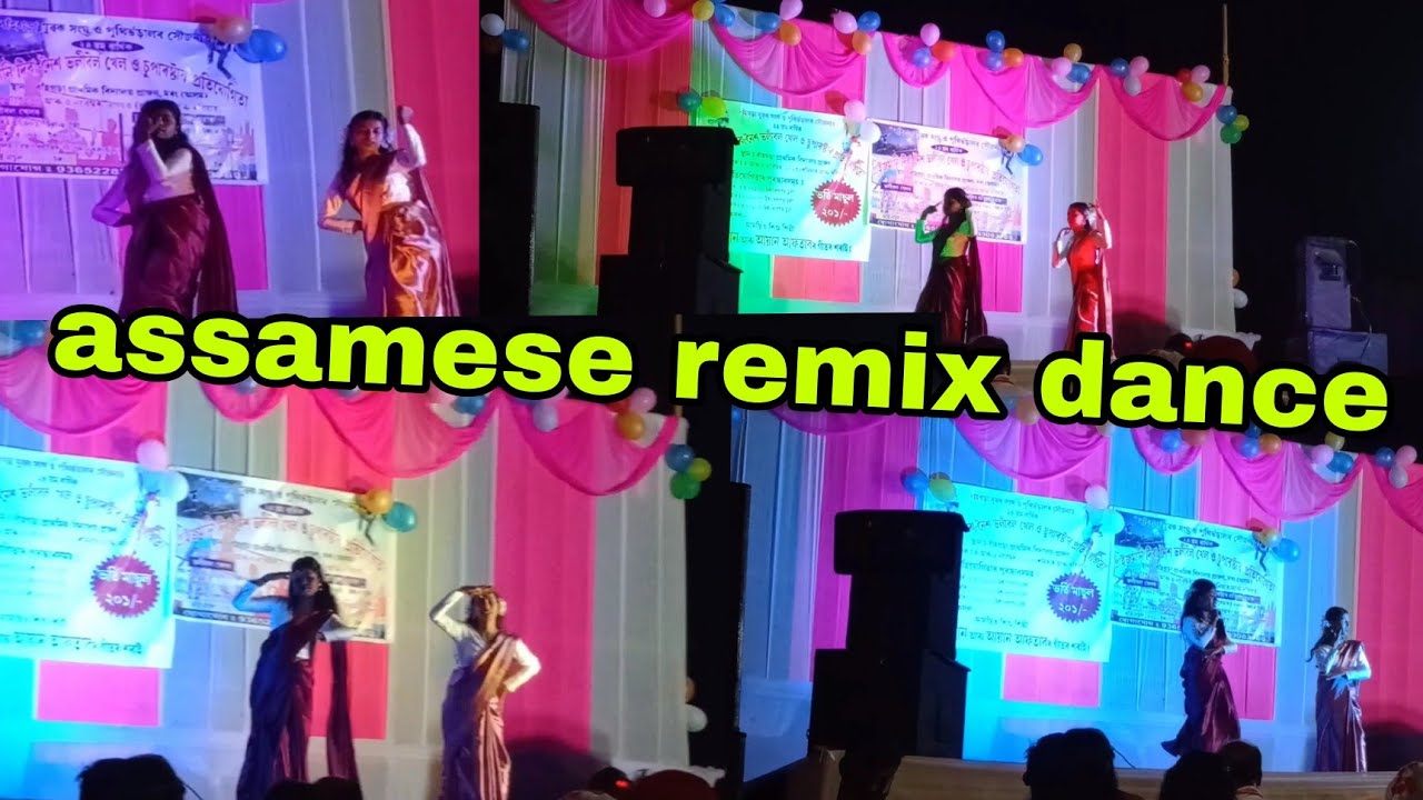 Assamese remix dance// stage program// Assamese remix song// dance by ...