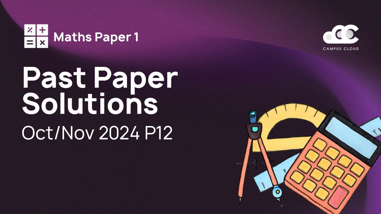 O Level Mathematics 4024 Past Paper P12 (O/N 2024) | Complete Worked ...