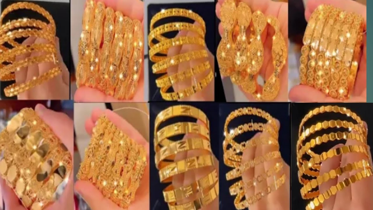 Saudi Arabia gold bangles design || gold bangles design 2024 - YouTube
