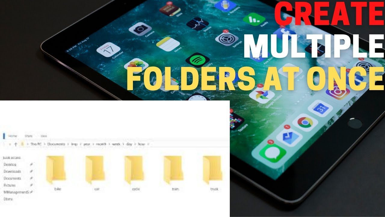 How to create multiple folders at once | windows 10 - YouTube