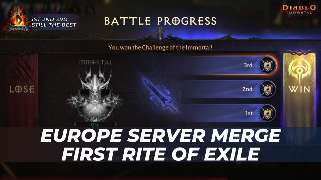 Diablo Immortal - Europe Server Merge First Rite Of Exile, 1st 2nd 3rd - Still The Best - YouTube