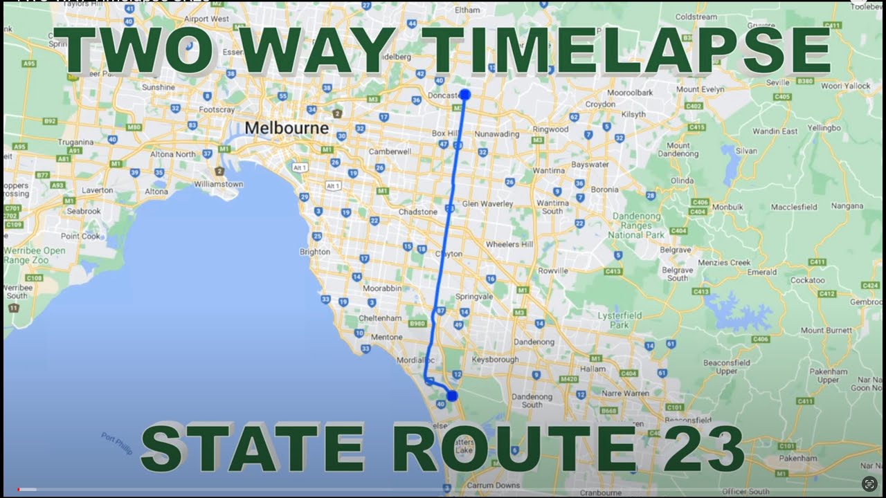 TWO WAY TIMELAPSE | State Route 23 | State Routes Melbourne (Time Lapse ...