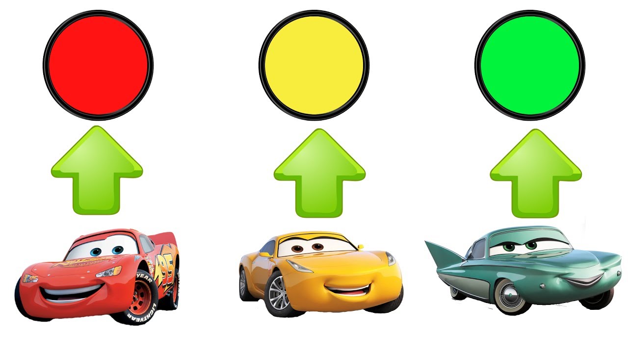 Learn Colors for Kids with Cars 3 characters - Lightning McQueen, Cruz ...