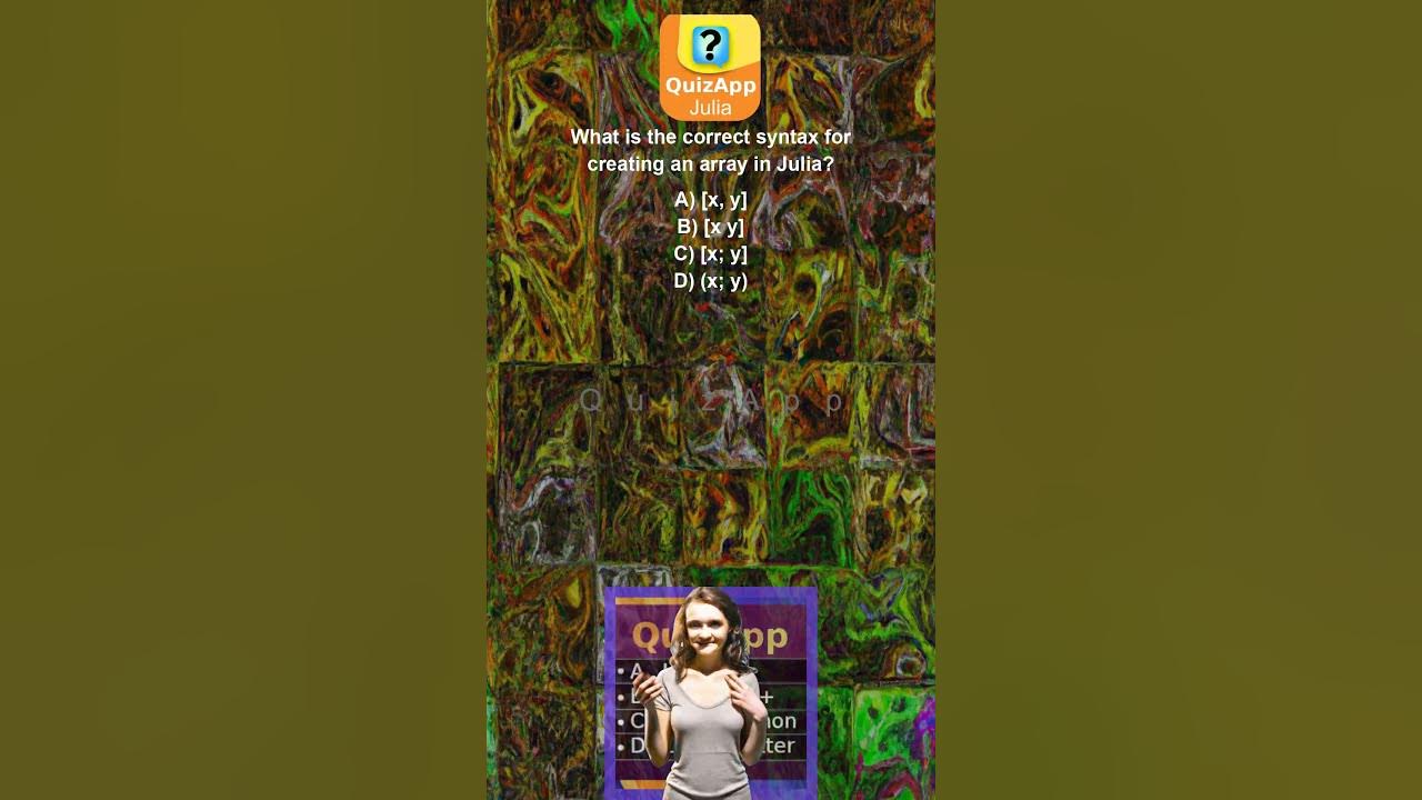 Julia What is the correct syntax for creating an array in Julia - YouTube