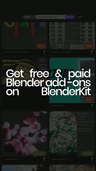 Get all your Blender add-ons on BlenderKit 💥 #3dart #blenderkit # ...