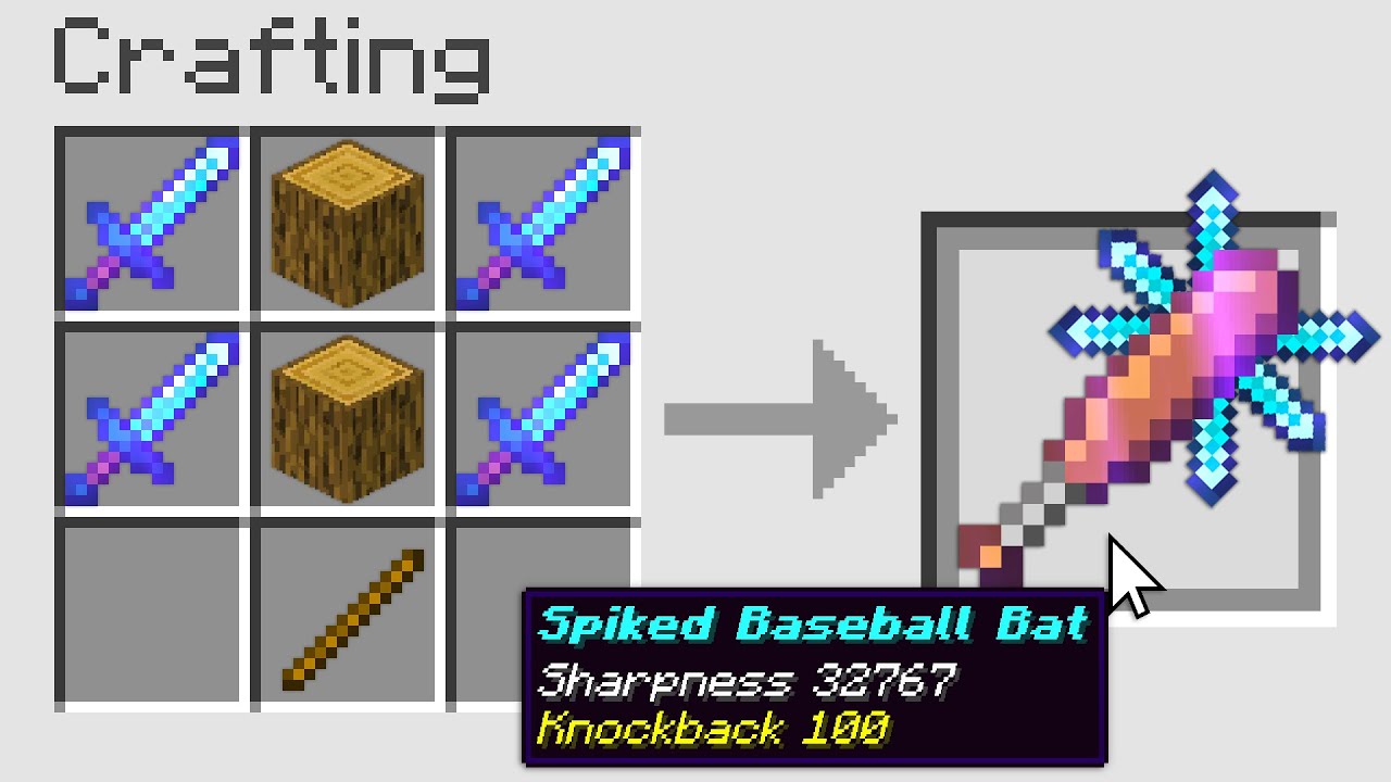 Minecraft UHC but you can craft a SPIKED BASEBALL BAT.. - YouTube