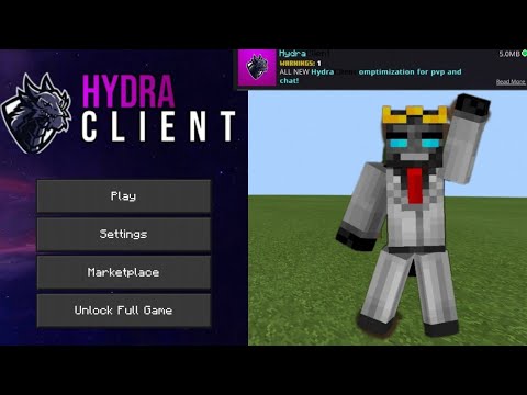 HYDRA CLIENT FOR MCPE - YouTube