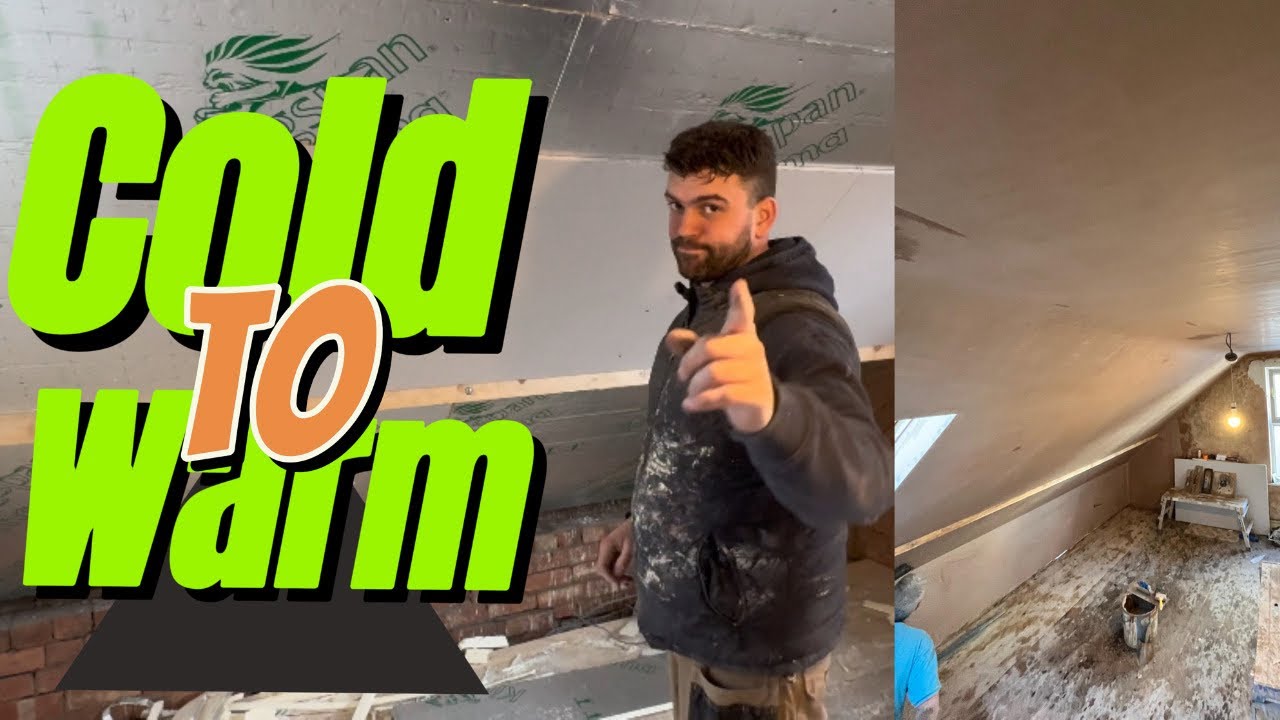 HOW TO INSULATE LOFT ROOM CEILING- SAVE £££ HEATING - YouTube