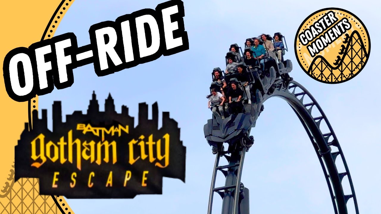 Batman Gotham City Escape | Off-Ride | Parque Warner Madrid - YouTube