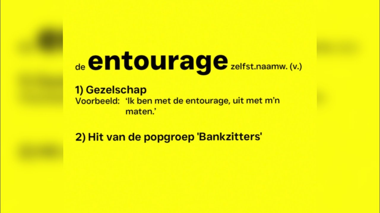 Bankzitters - Entourage (Official Video) - YouTube