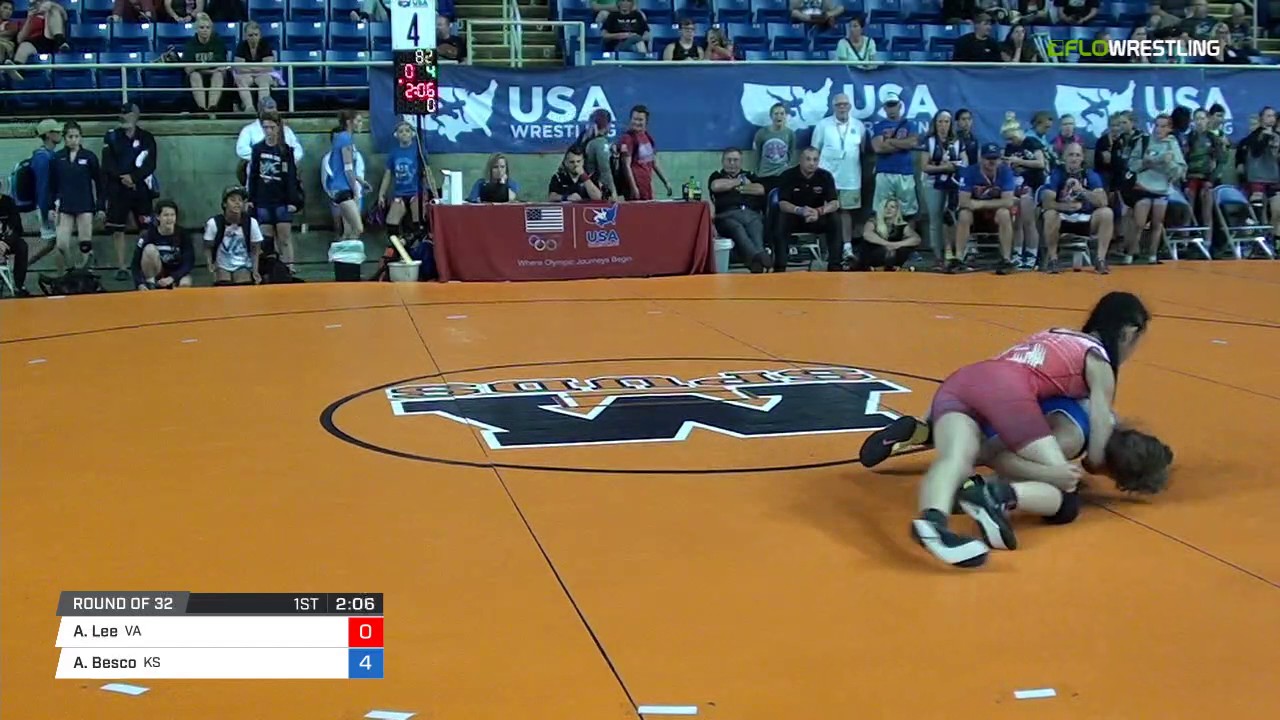 Junior WM 106 Round of 32 - Audrie Lee (VA) vs. Anayka Besco (KS) - YouTube