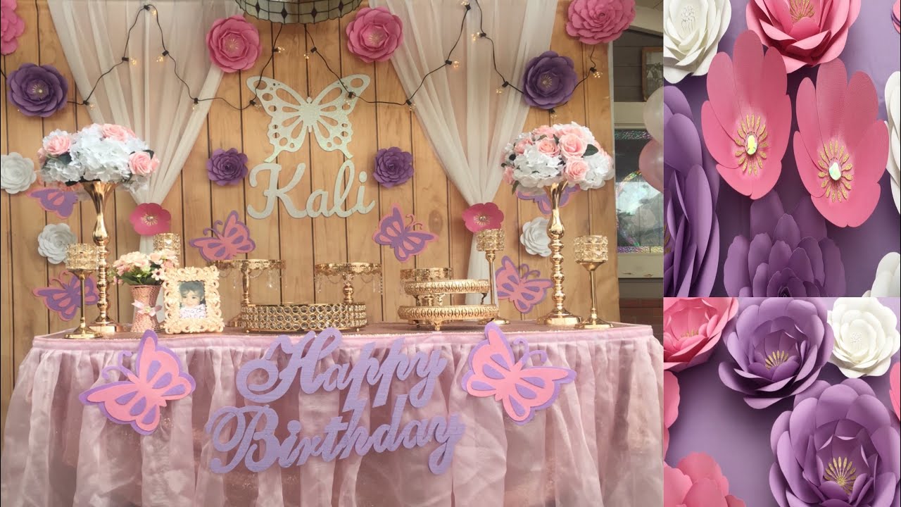 flores de papel como decorar con flores de papel y tela un Backdrop ...