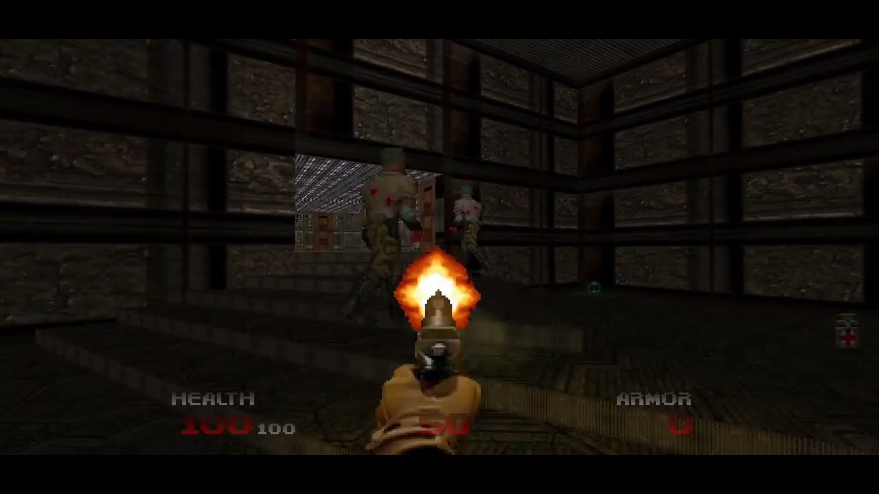 Doom 64 in Doom with dark textures mod - YouTube
