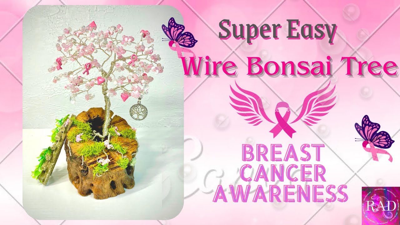 DIY Wire Bonsai Tree Sculpture | Breast Cancer Awareness Craft - YouTube