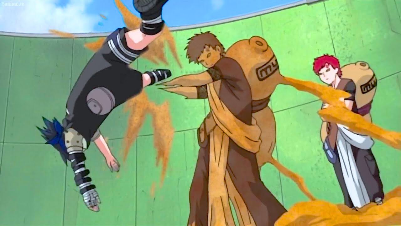 Chunin Exam • Uchiha Sasuke vs Gaara [中忍試験・うちはサスケ vs 我愛羅] - YouTube