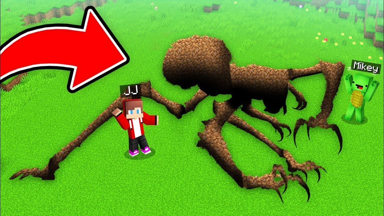JJ and Mikey Found THE BIGGEST PIT in the FORM of Scary SPIDER in Minecraft Maizen! - YouTube