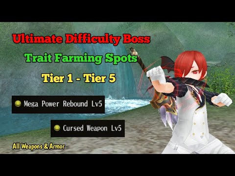 Toram Online - Ultimate Difficulty Boss Trait Farm Spots Tier 1 - Tier ...
