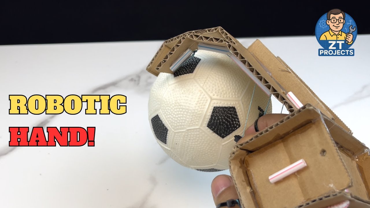 Cardboard Robotic Hand That Can Grab a Football! - YouTube