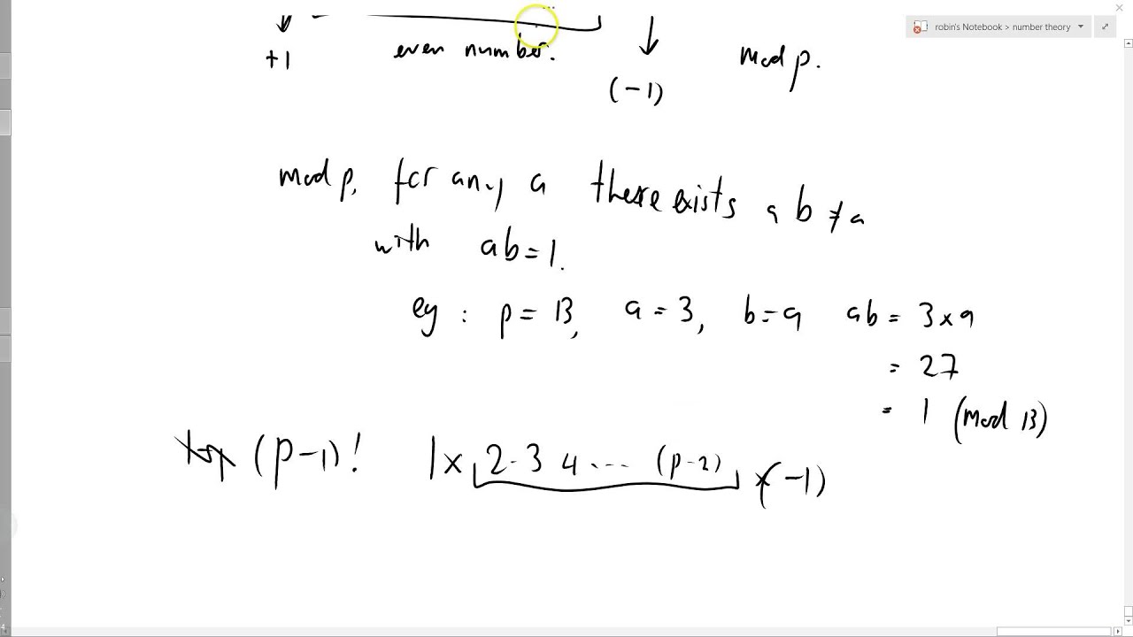 Number Theory 17: Wilsons theorem - YouTube