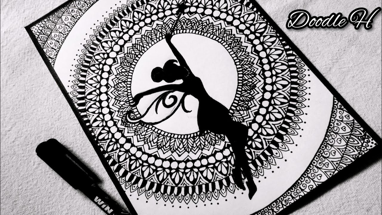 Tinkerbell | Disney princess using mandala art | Doodle H - YouTube