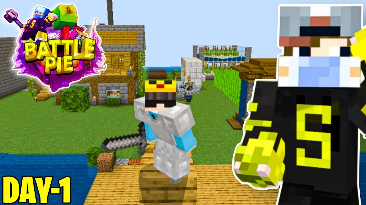 😱 FIRST DAY on @YesSmartyPie’s BATTLE PIE Minecraft Server! - YouTube
