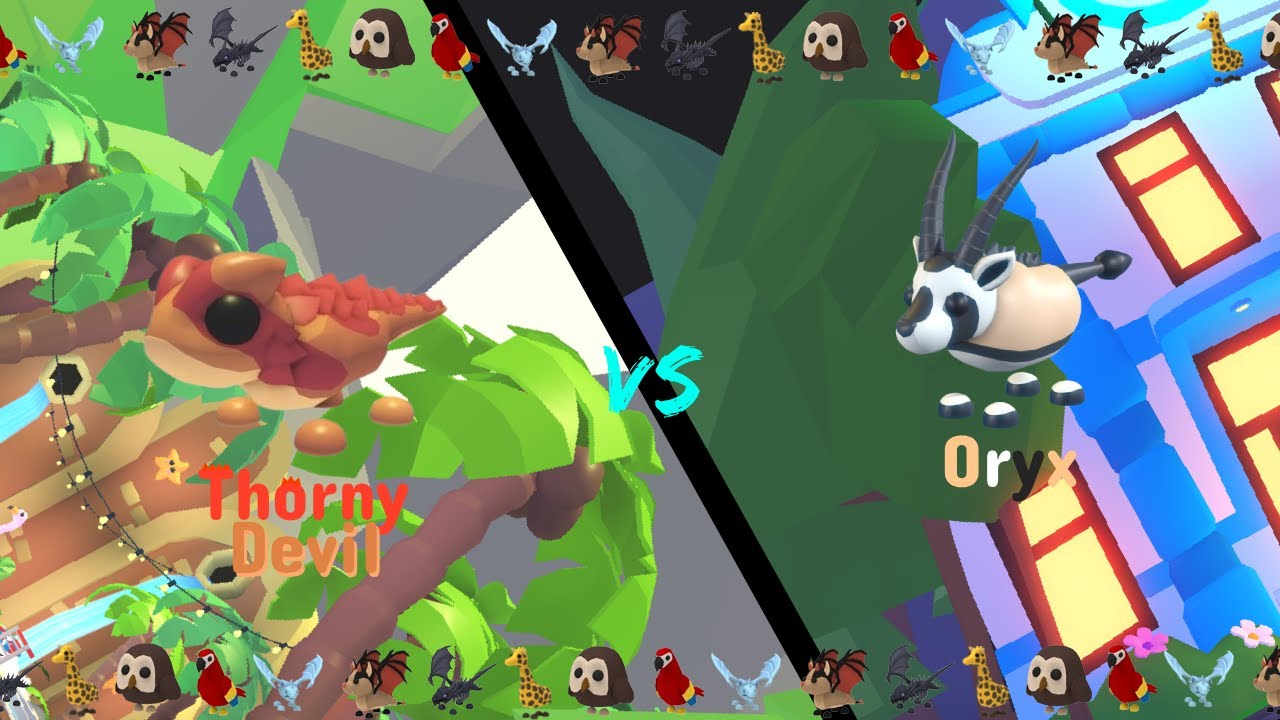Adopt Me - Neon Thorny Devil vs Neon Oryx - YouTube