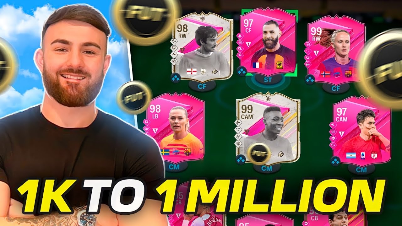 EASIEST way to go from 1k To 1 MILLION coins in EAFC 24! (How To Make 1 ...