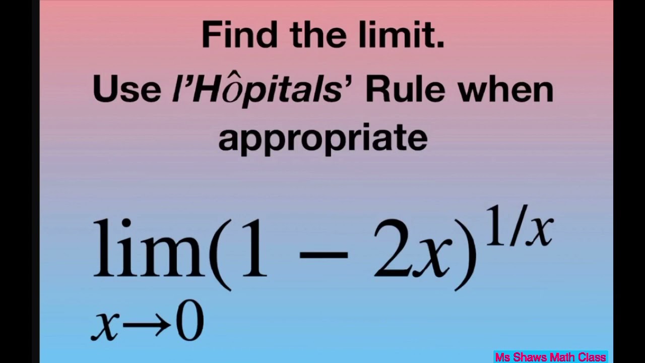 Find The Limit As X Approaches 0 For 1 2x 1 x L Hopital s Rule find-the-limit-as-x-approaches-0-for-1-2x-1-x-l-hopital-s-rule