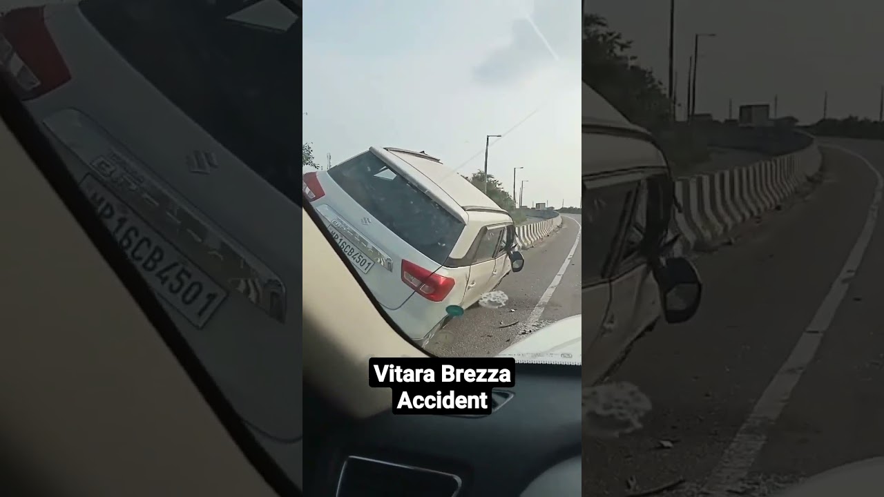 Vitara Brezza Accident , Heavy Driver ne Devider par chadha di #shorts ...