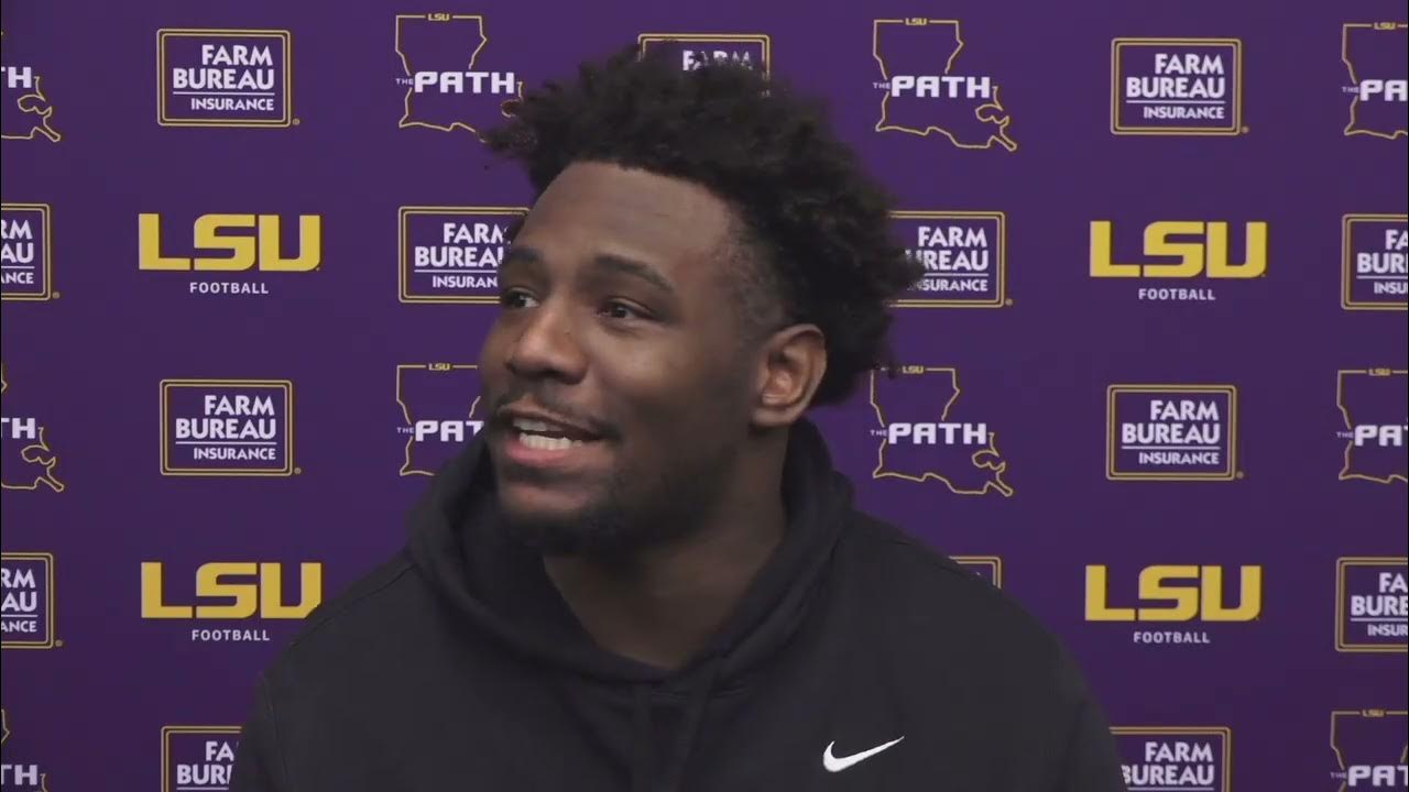 LSU linebacker Greg Penn III Tigers spring football interview - YouTube