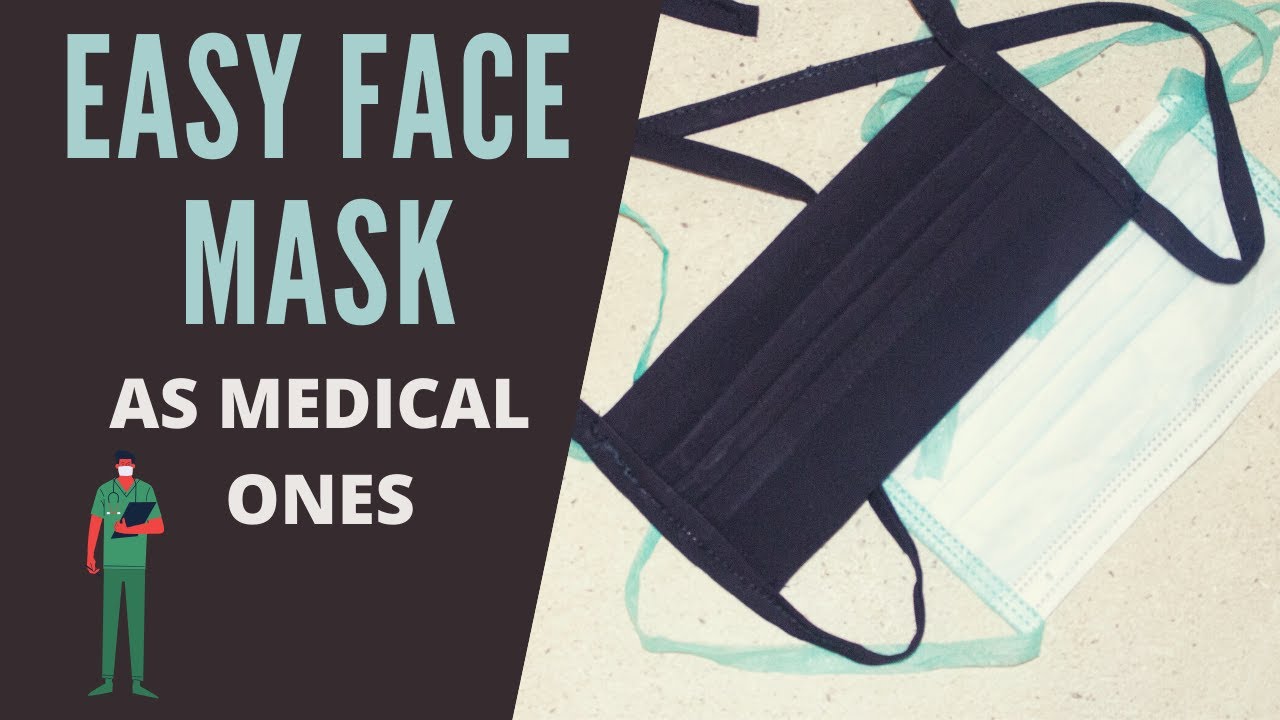 DIY face mask without elastic band - YouTube