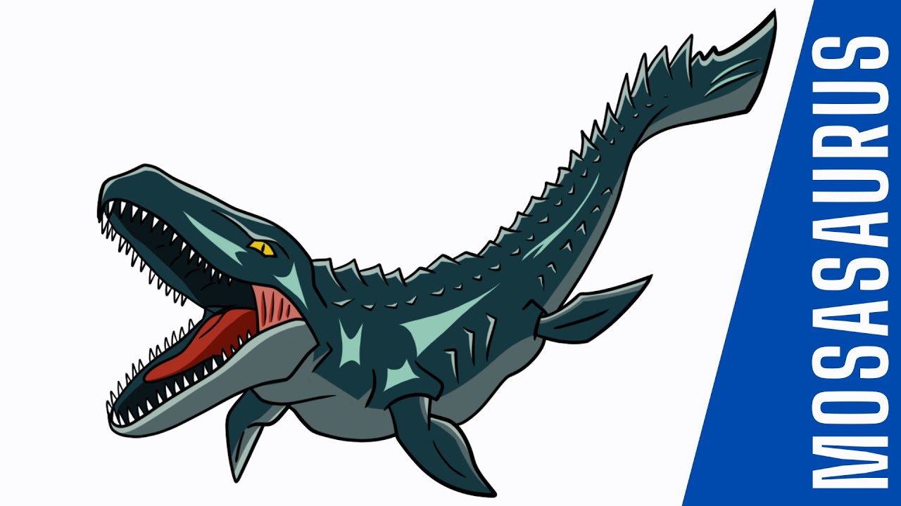 HOW TO DRAW MOSASAURUS | JURASSIC WORLD - YouTube