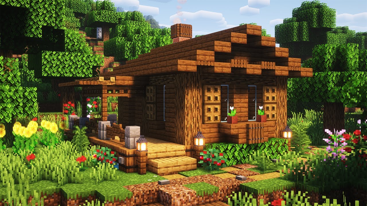 Forest house Minecraft (tutorial) - YouTube