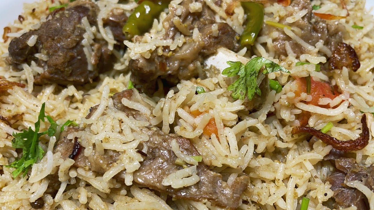 Mutton Pulao Recipe | White Mutton Pulao | Degh Style Mutton Pulao ...