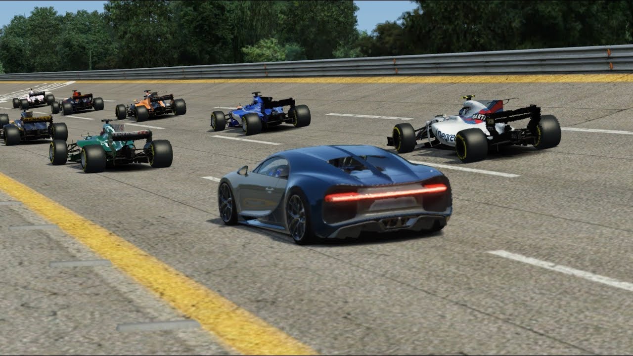 Onboard Bugatti Chiron '17 vs F1 Racing Cars '17 at Nardo Ring - YouTube