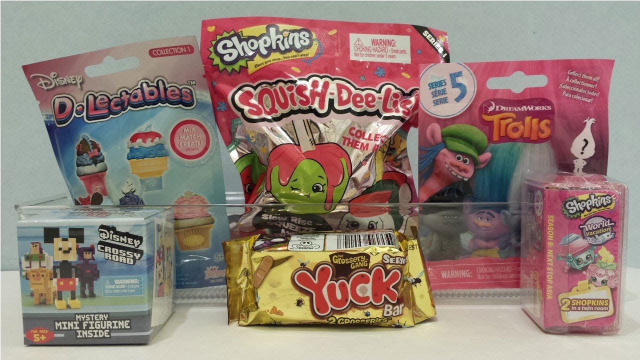 Shopkins Squish-Dee-Lish Trolls Yuck Bar Crossy Road Shopkins Opening ...
