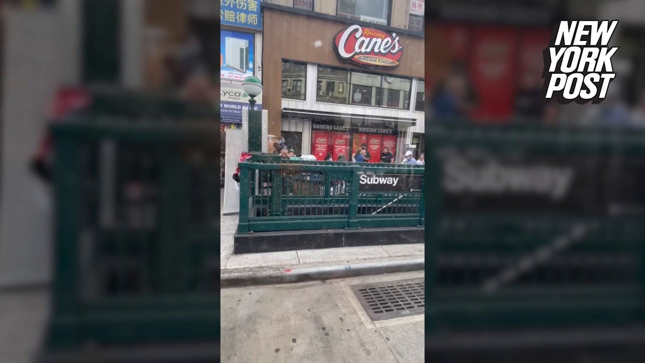 Wild video shows massive swarm of bees colonizing NYC subway entrance ...