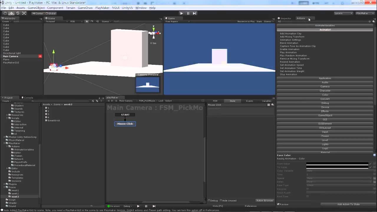 Unity3D PlayMaker PickMouse AddForce - YouTube