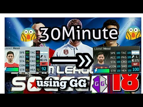 Cheat/Hack Unlimited upgrade player  using GG | Dream League soccer 2018 android gameplay